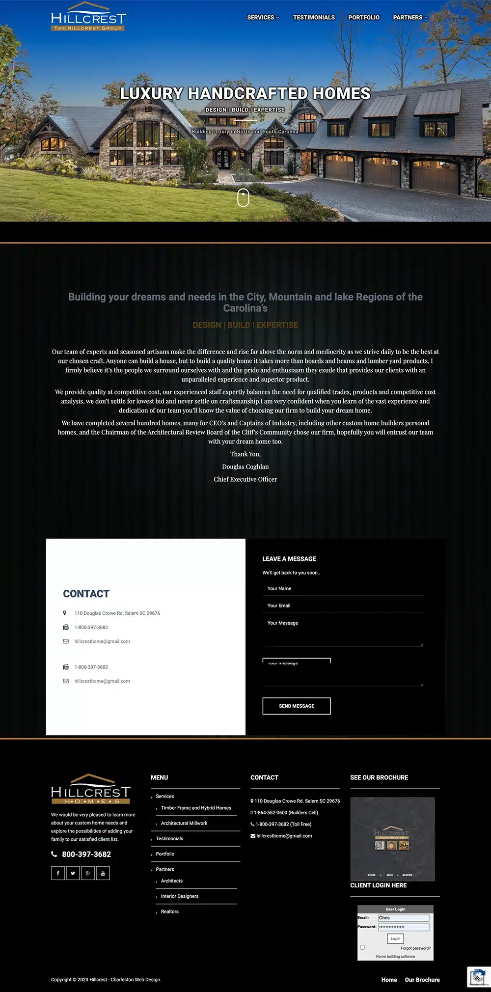 Website Case Study: Lake Keowee Home Builders